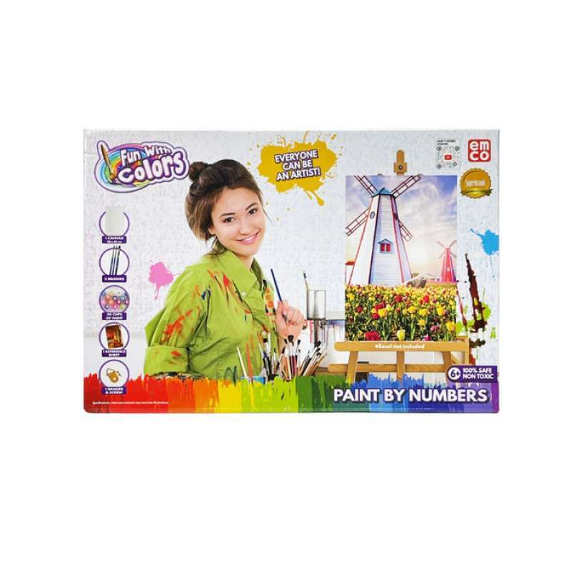 Jual Mainan Emco Fun With Colors Paint By Numbers Medium Cat Air Dan ...
