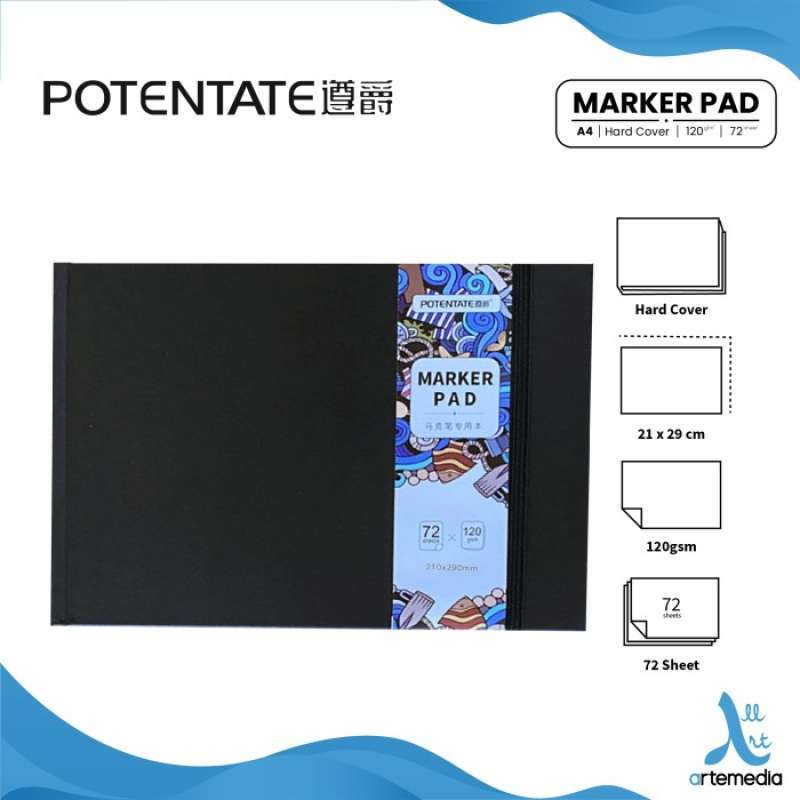 Jual Buku Sketsa Potentate Marker Pad A4 Hard Cover Sketchbook Di ...