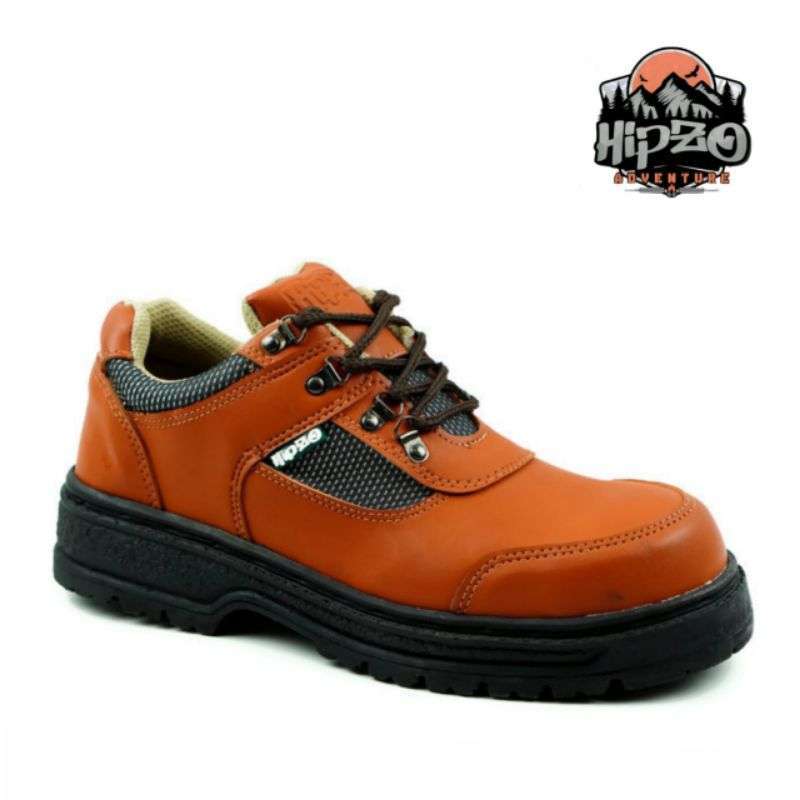 Promo Wolf Sepatu Kulit Boots Pria M54 Sepatu Safety Ujung Besi ...