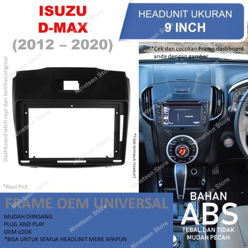 Jual Frame Panel Isuzu Dmax D-max Mux Mu-x Untuk Head Unit Android 9 Inch Di Seller Suzuka ...