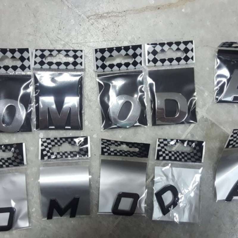 Jual Emblem Abjad Tulisan Omoda Pilihan Black, Silver Dan Chrome ( @5 ...