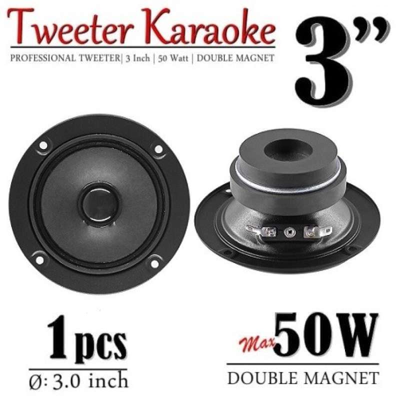 Jual Tweeter Double Magnet 3 Inch Tweter 8ohm Max 50w Audio Speaker ...