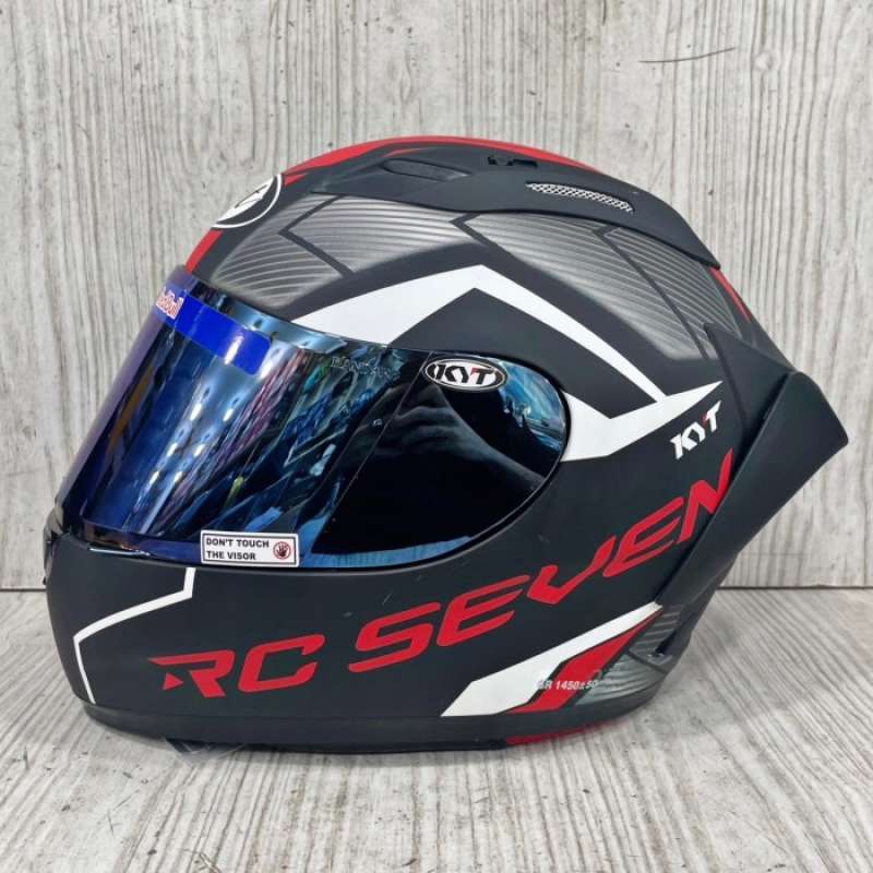 Jual Kyt Helm Rc 7 Motif 18 | Black Red Doff | Rc Seven Fullface Rc7 ...