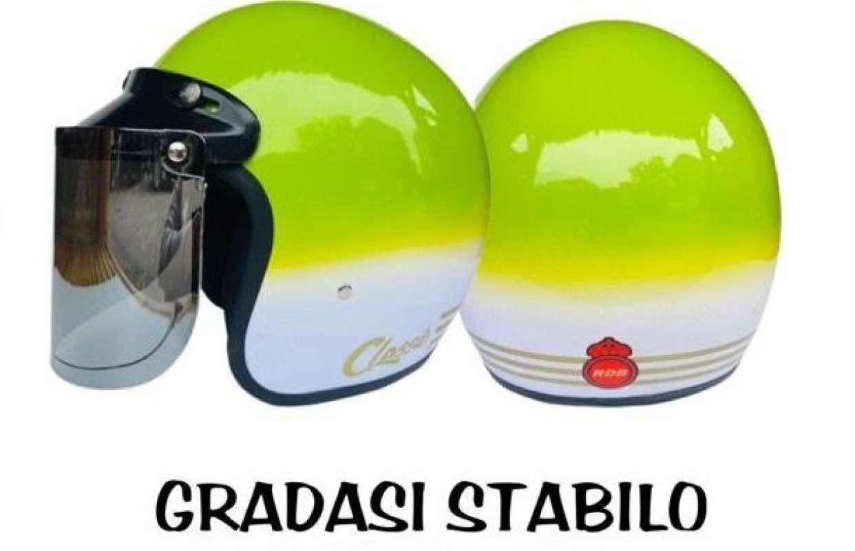 Jual Helm Bogo Gradasi Warna Cerah, Terbaru Free Kaca Datar Atau ...