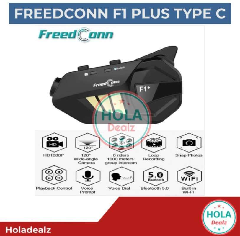 Jual Freedconn F1 Plus Bluetooth Intercom F1 Plus Camera Fullhd Fm ...