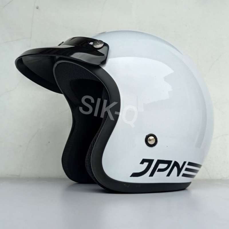 Jual Helm Bogo Jpn Putih Glossy Kaca Datar Cembung-helm Bogo Jpn ...