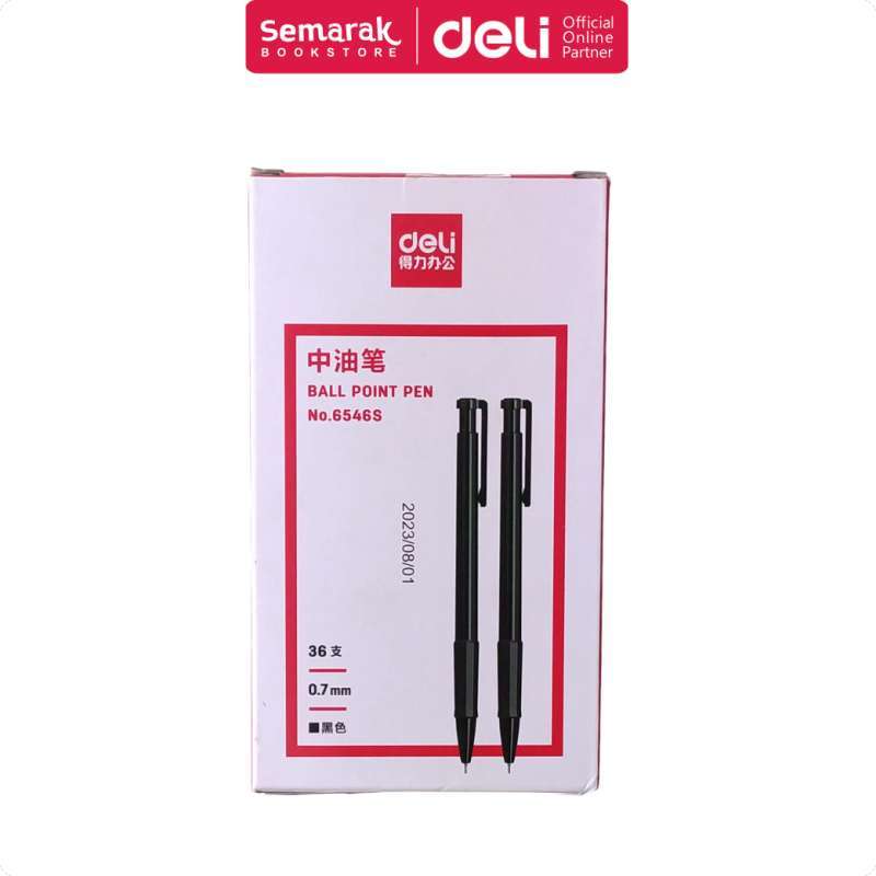 Jual Deli 6546s Ballpoint Retractable Pen Pulpen Cetek Halus 0.7 Mm ...