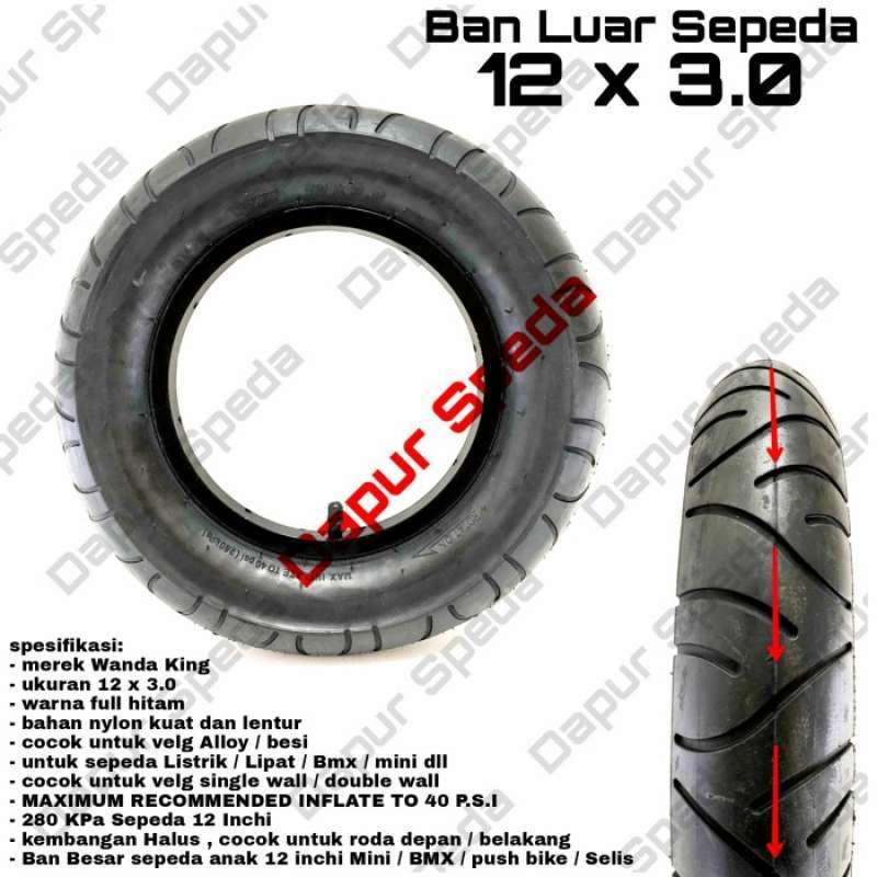 Promo Ban Luar 12 X 3.0 Sepeda Anak Bmx Mini Push Bike Listrik Selis 12 Inch Diskon 50% Di ...