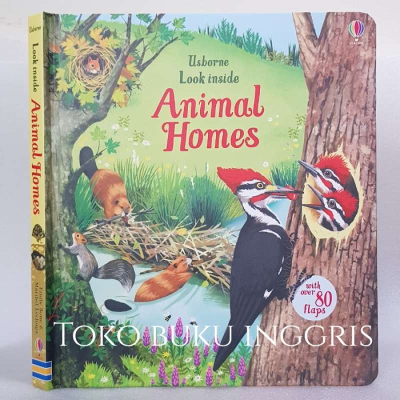 Promo Usborne Look Inside Animal Homes Board Book Diskon 23% Di Seller ...