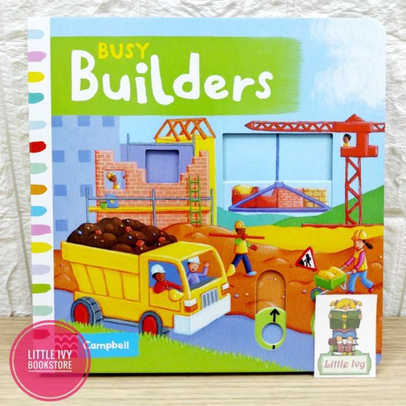 Promo Campbell Busy Builders Push Pull Slide Board Book. Buku Anak ...