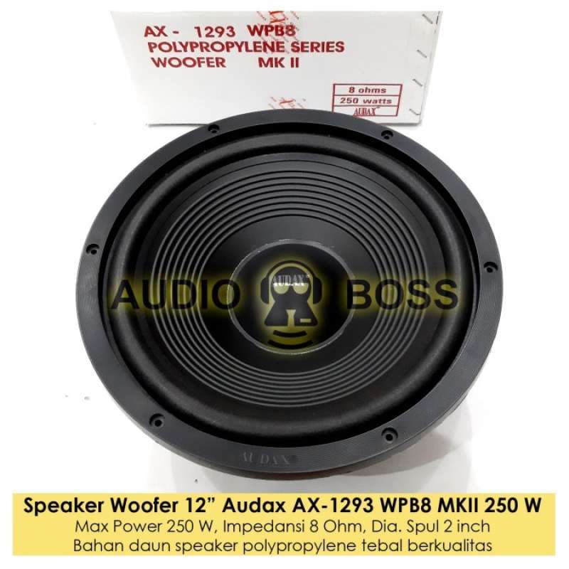 Promo Speaker 12 Inch Woofer Audax Ax - 1293 Wpb8 Mkii Bass ...