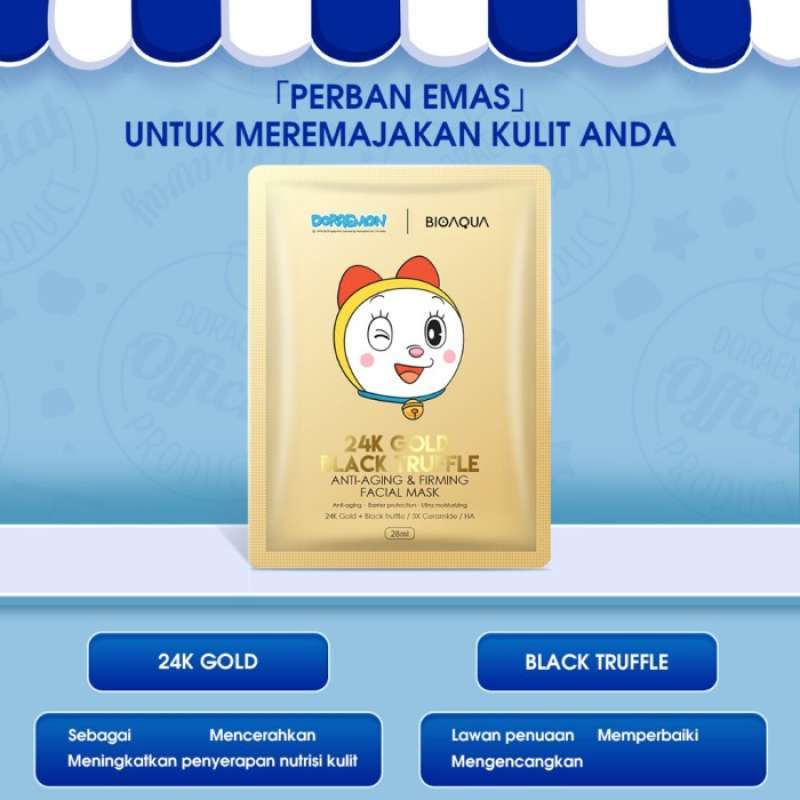 Jual Bioaqua Doraemon Sheet Mask Series Masker Wajah 7x Ceramide 6x ...