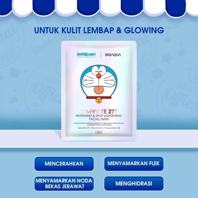 Jual Bioaqua Doraemon Sheet Mask Series Masker Wajah 7x Ceramide 6x ...