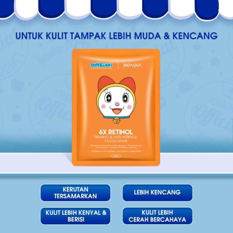 Jual Bioaqua Doraemon Sheet Mask Series Masker Wajah 7x Ceramide 6x ...