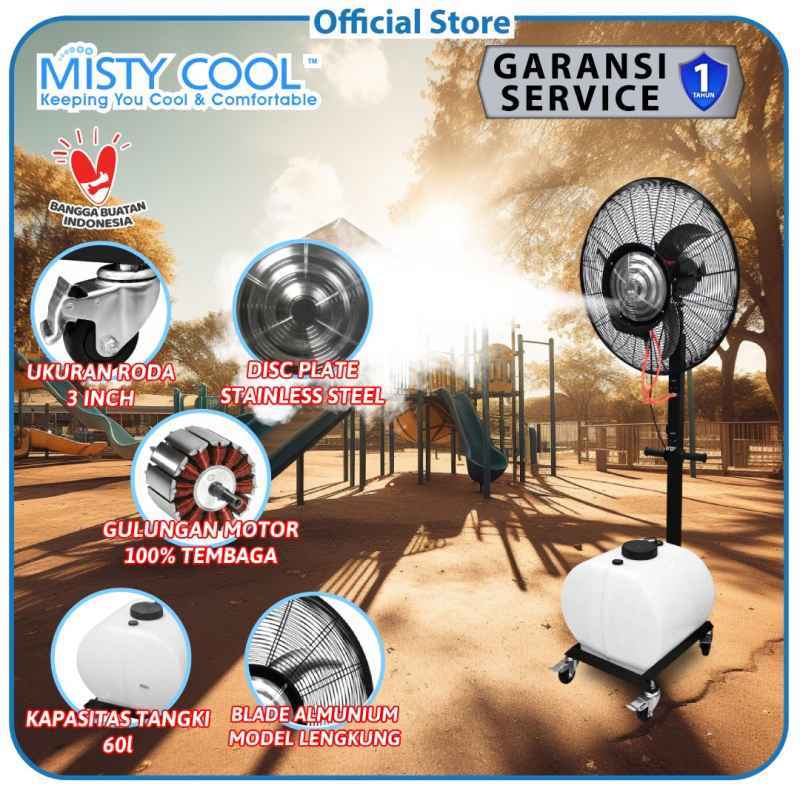 Jual Misty Cool Spray Fan 26 Inchcurved Blade Kipas Embun Kipas Kabut ...