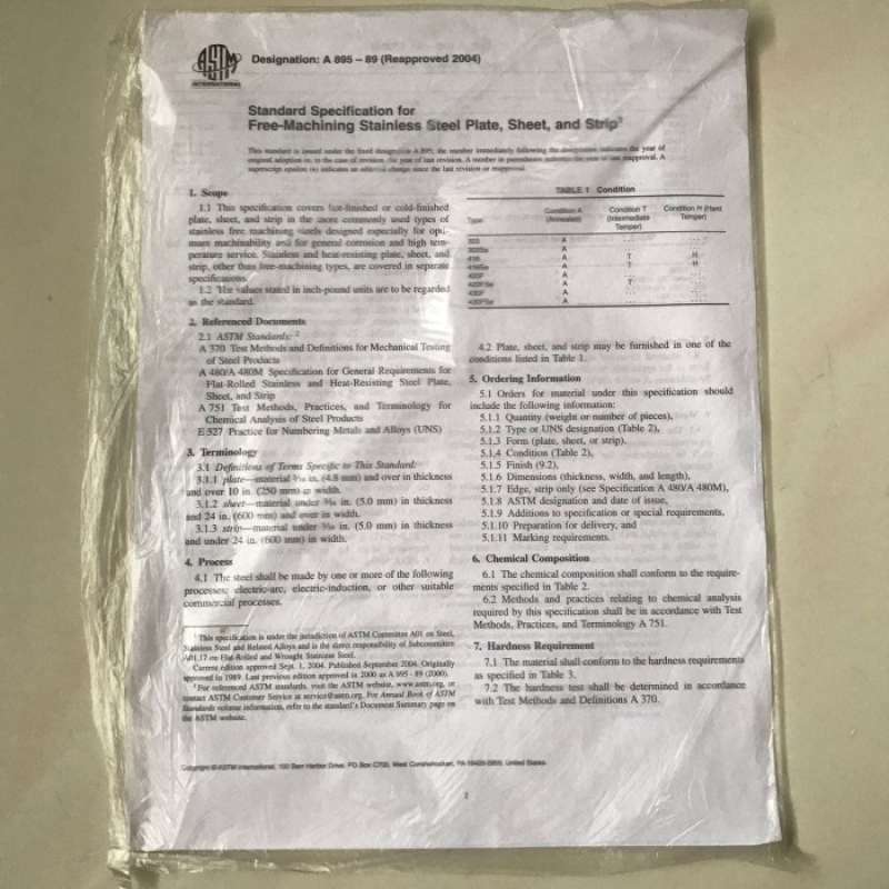 Promo Astm A895-89 Standard Specification For Free-machining Stainless ...