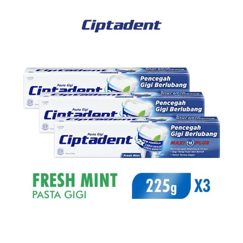 Jual Ciptadent Pasta Gigi 12 Plus Jumbo 225 Gr X 3 Pcs Di Seller ...