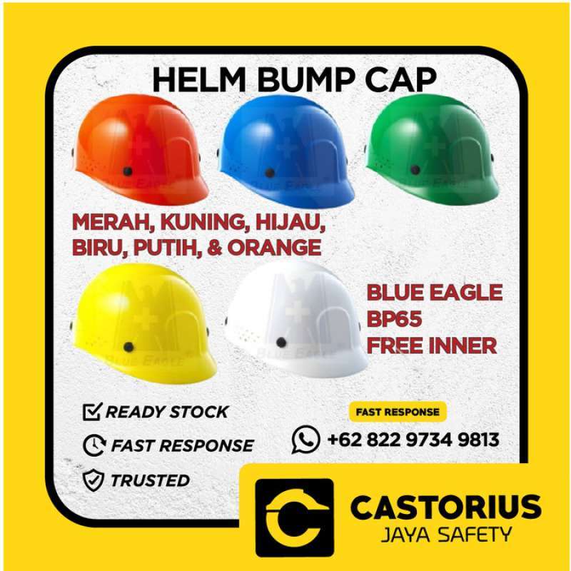 Jual Helm Proyek Bump Cap Blue Eagle Bp65 Helm Safety Bump Cap Blue ...