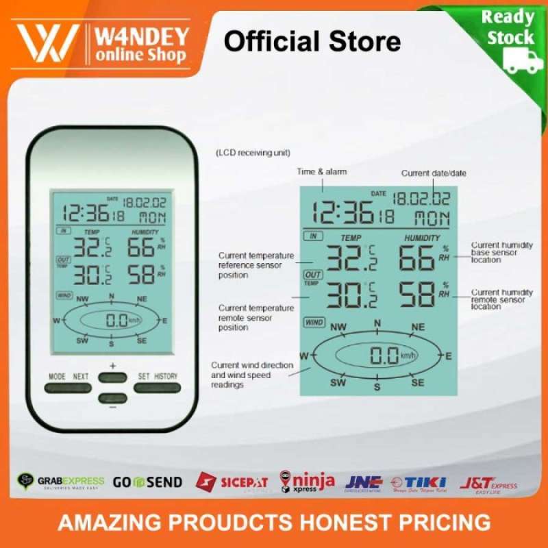 Jual Pro Digital Anemometer Weather Station + Wind Speed And Direction ...