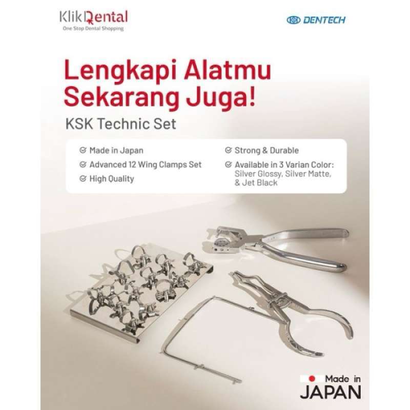Jual Ksk Clamp Technic Set Rubber Dam Kit - Silver / Glossy 12 Clamp Di ...