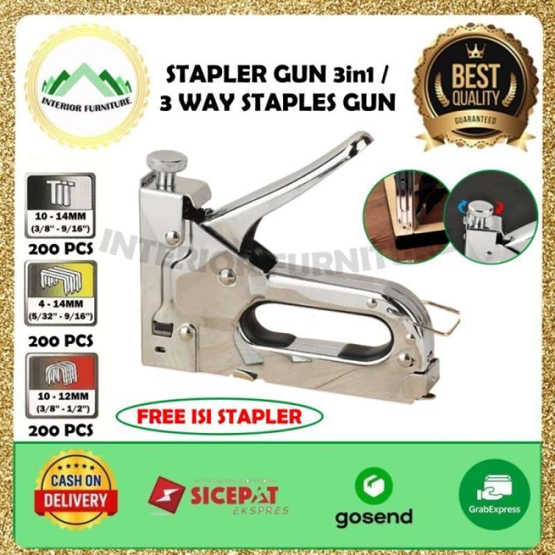 Jual Gun Tacker Alat Staples Dan Paku Tembak 3in1 / Staple Gun Di ...