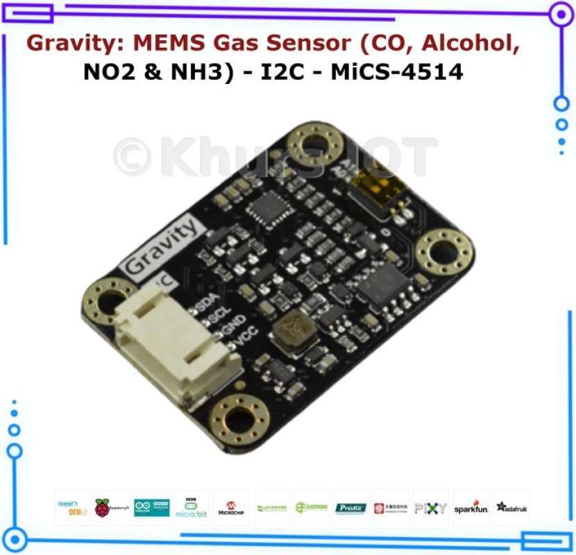 Jual Gravity : Mems Gas Sensor (co, Alcohol, No2 & Nh3) - I2c - Mics ...