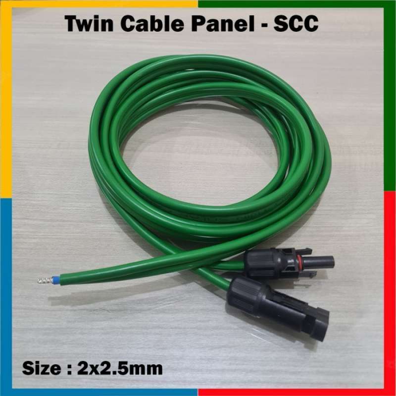 Jual 5 Meter Kabel Solar Panel 2x2.5 + Connector Mc4 + Ferrules Di ...