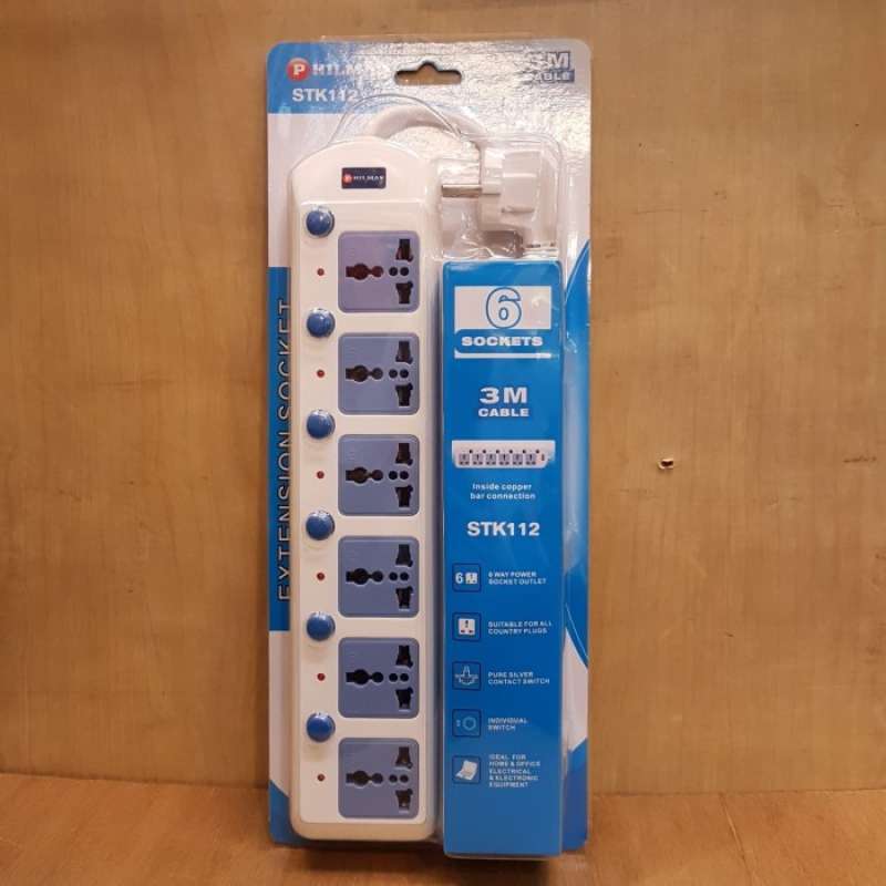 Jual Philmax Extension Universal 6way 3meter/stop Kontak/terminal Kabel ...
