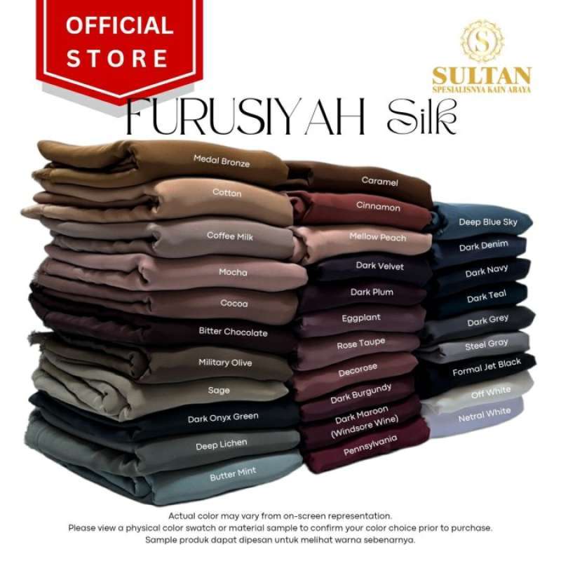 Jual (part 1.) 50cm Furusiyah Silk Polos Kain Abaya Sultan - Dark Green Onyx Di Seller Aghanim ...