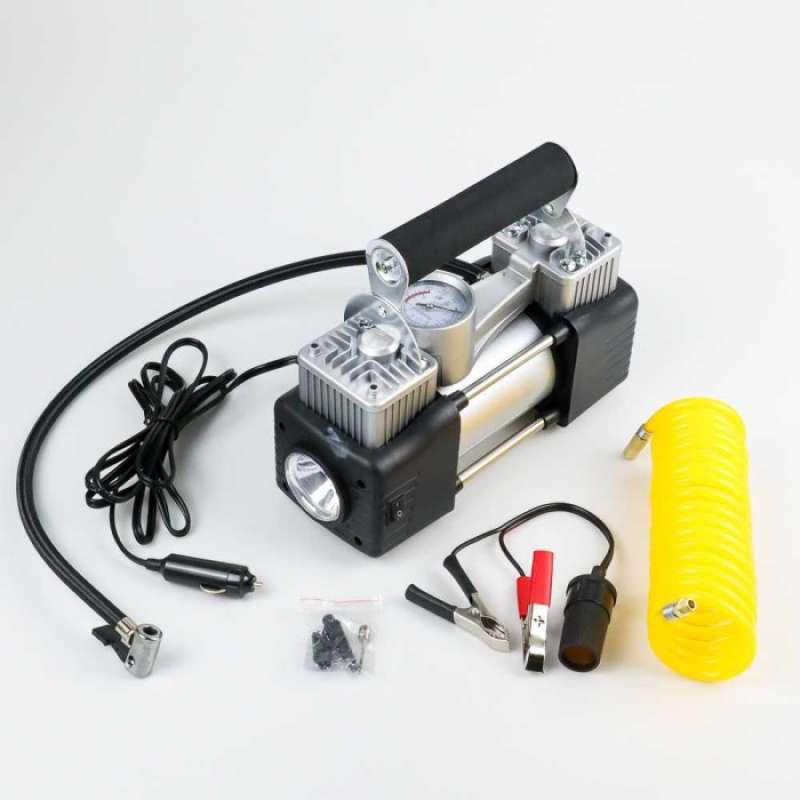 Promo Kompresor Pompa Ban / Truk Compressor Double Cylinder 12v 100 Psi ...