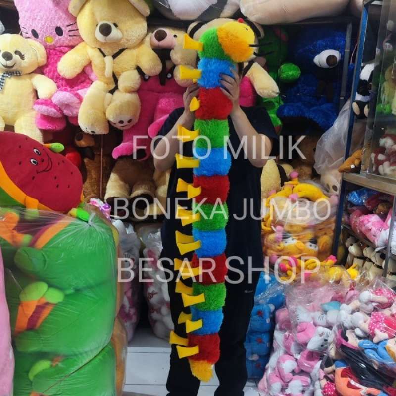 Promo Boneka Ular Ulat Snake Ulil Lintah Kelabang Kuning Hijau Jumbo ...