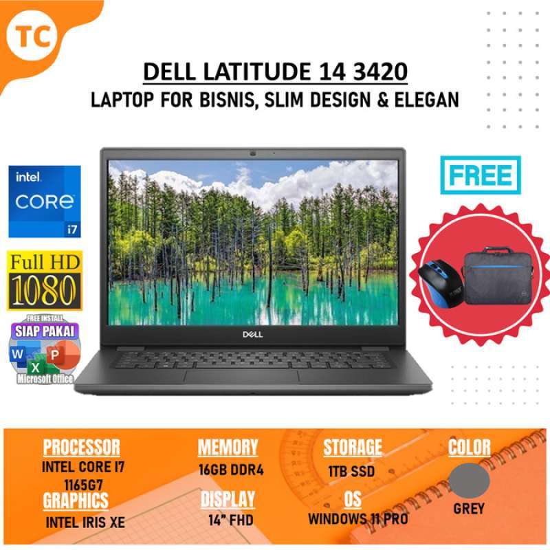 Promo Laptop Dell Latitude 14 3420 Intel Core I7 1165g7 16gb 1tb Ssd Fhd Diskon 33% Di Seller ...