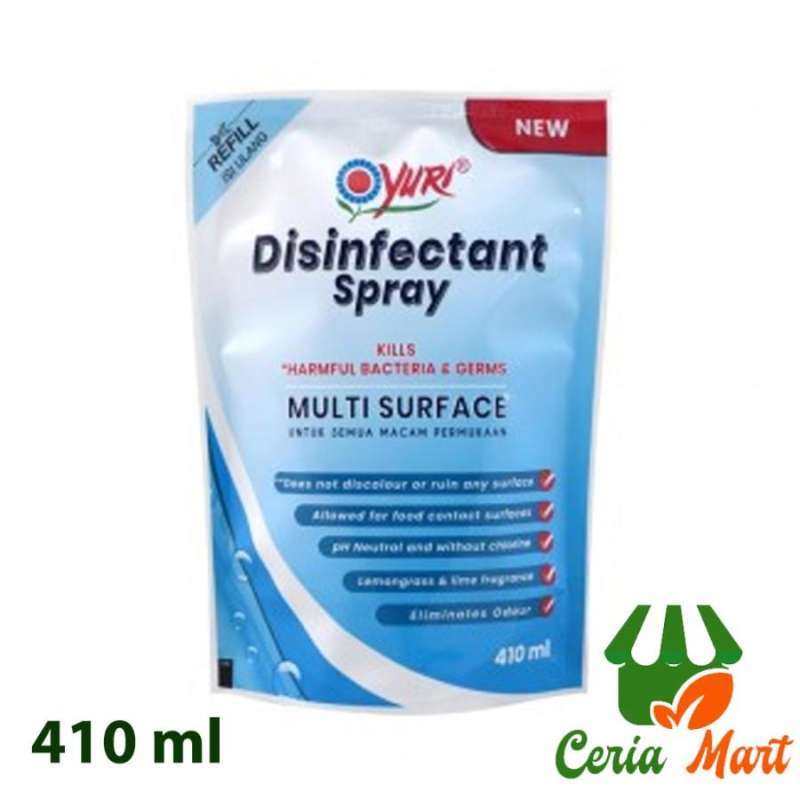 Jual Refil Cairan Disinfektan Yuri Disinfectant Spray 410ml Isi ...