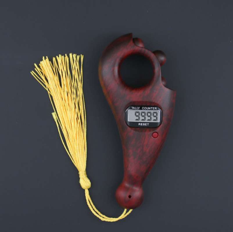 Jual Tasbih Digital Alat Hitung Tahlil Digital Finger Counter - Black ...