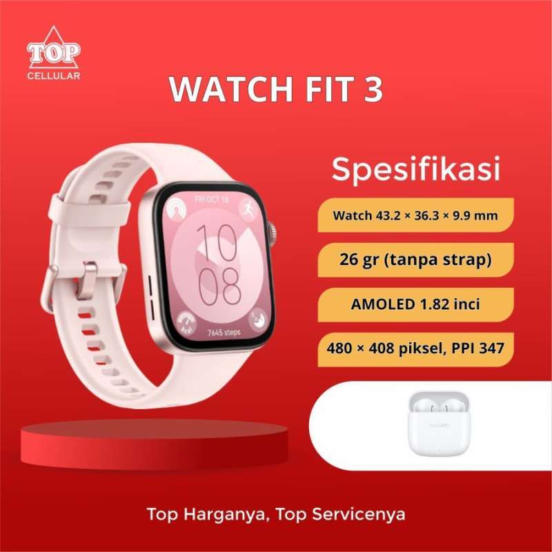 Jual Huawei Watch Fit 3 [pink] - Garansi Resmi Di Seller Top Cellular ...