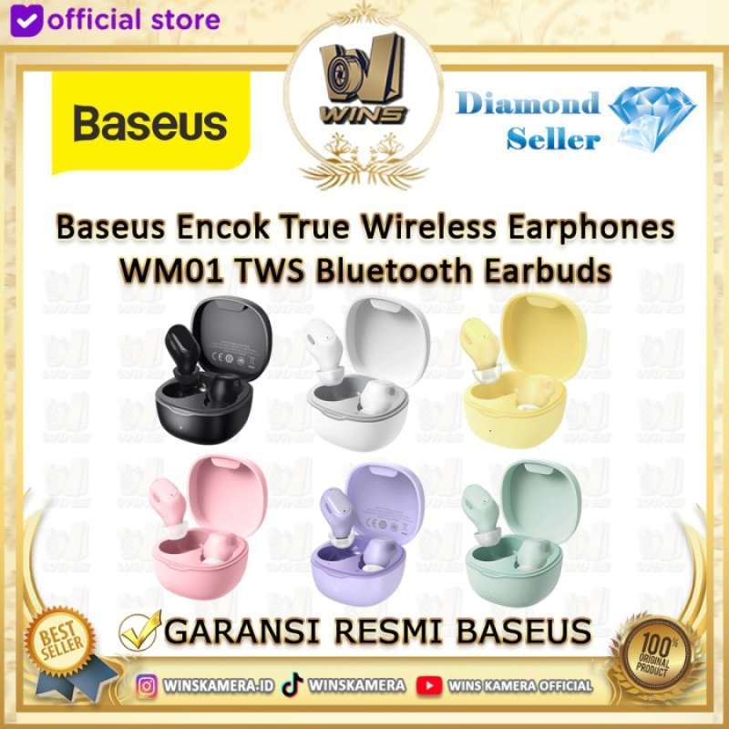 Promo Baseus Wm01 Encok True Wireless Earphones Tws Bluetooth Earbuds ...