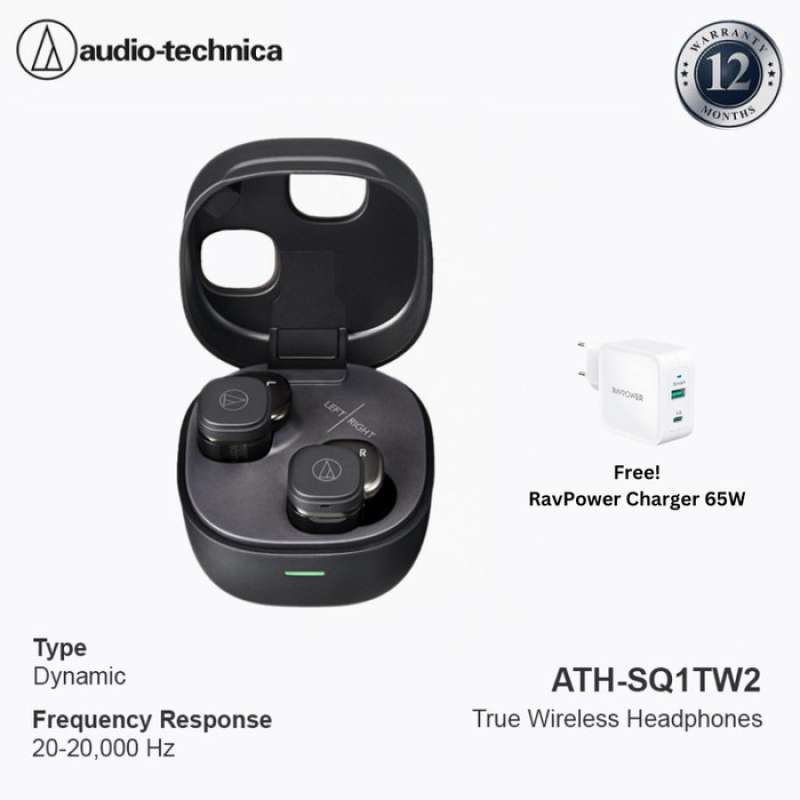Promo Audio-technica Ath-sq1tw2 Tws Bluetooth Sq1tw 2 Sq1tw V2 Sq1 Tw2 Diskon 23% Di Seller ...