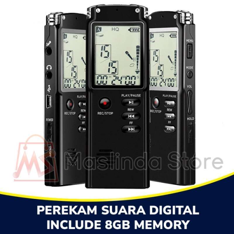 Promo Perekam Suara Digital Portable Voice Recorder Memori Internal 8gb ...