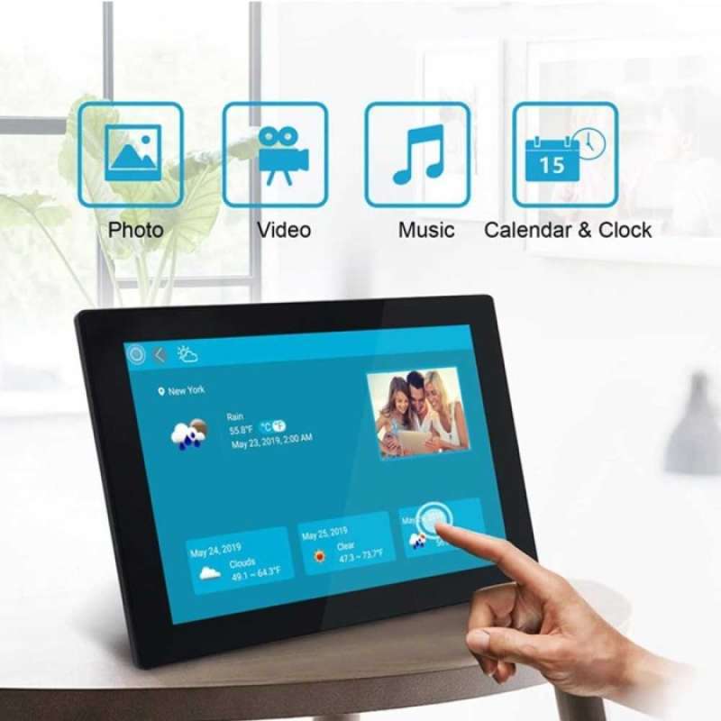 Promo Digital Photo Frame Touch Screen Wifi Ips 10.1 Inch 16gb Diskon ...