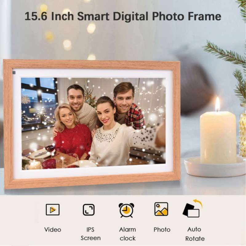 Promo Digital Photo Frame Wifi Touch Screen Ips 1080p 15.6 Inch 32gb ...