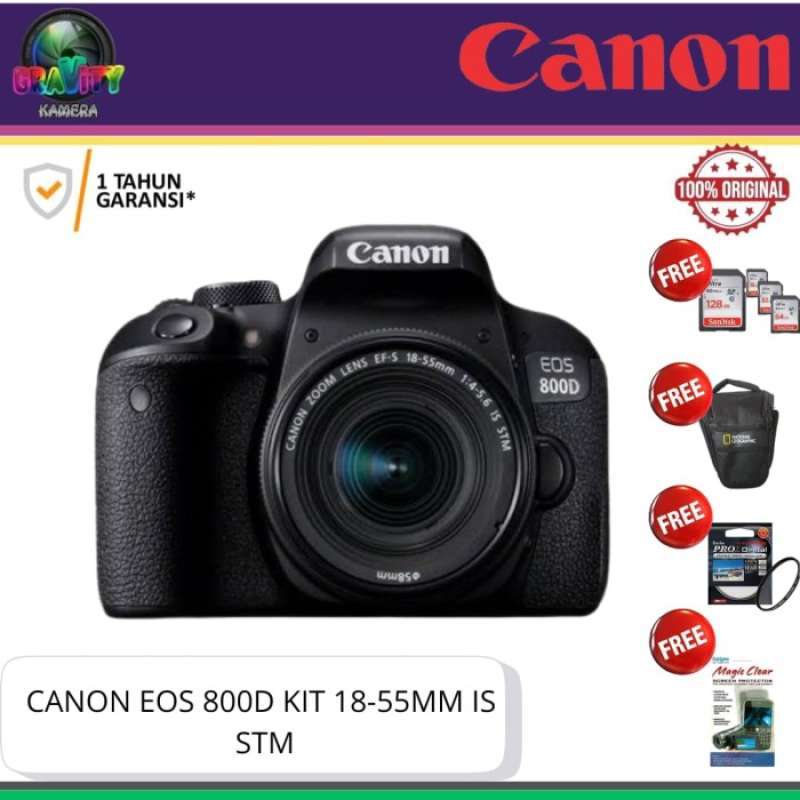 Promo Canon 800d Kit 18-55mm Is Stm Diskon 23% Di Seller Ryoma Store - Kebon Kacang, Kota ...