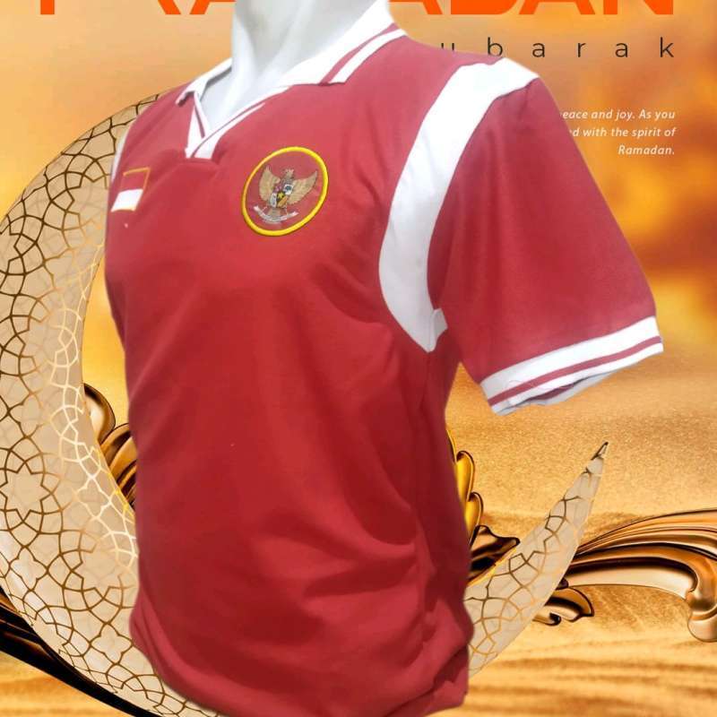 Jual Kaos Kerah Timnas Indonesia / Polo Shirt Merah Putih Indonesia - L ...