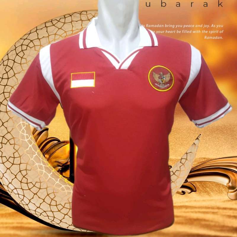 Jual Kaos Kerah Timnas Indonesia / Polo Shirt Merah Putih Indonesia - L ...