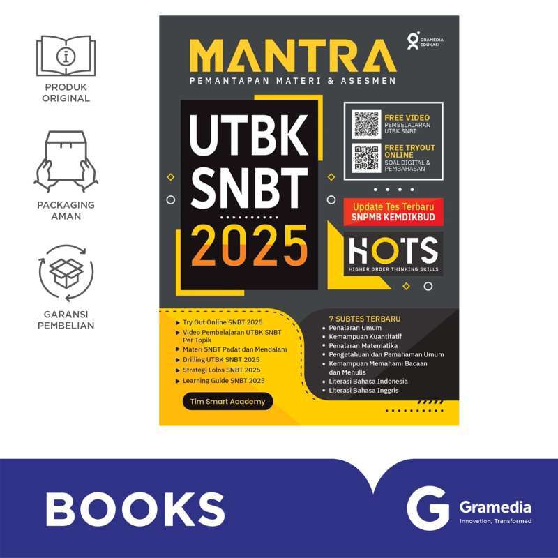 Jual Gramedia Buku Mantra Utbk Snbt 2025 Di Seller Gramedia Official Store - Gramedia Official ...