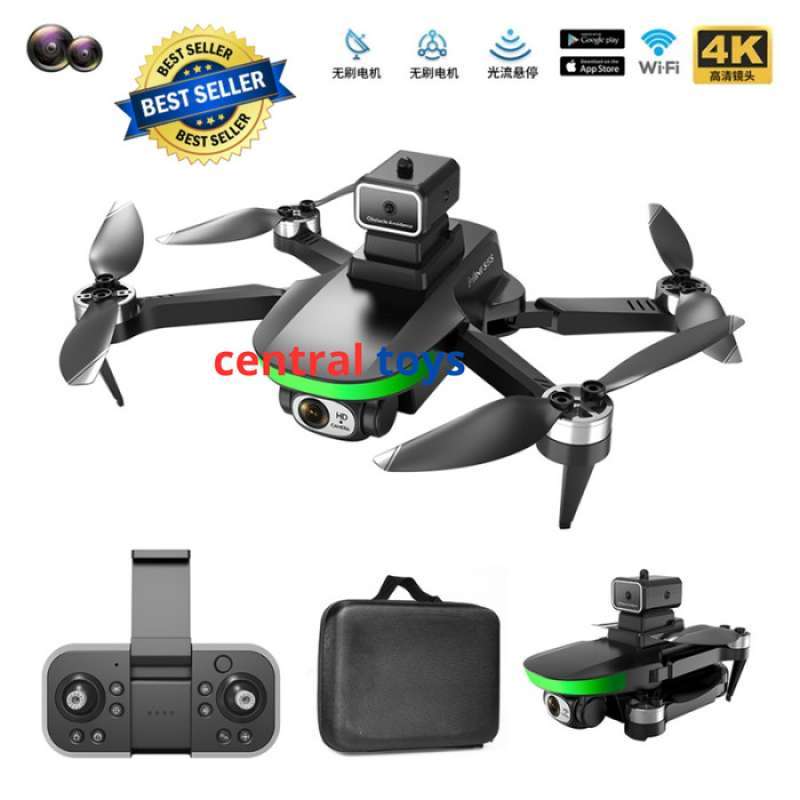 Jual Drone Brushless S5s Dual Camera 8k Optical Flow Sensor Anti Tabrak 8k - Htm 1bat Di Seller ...