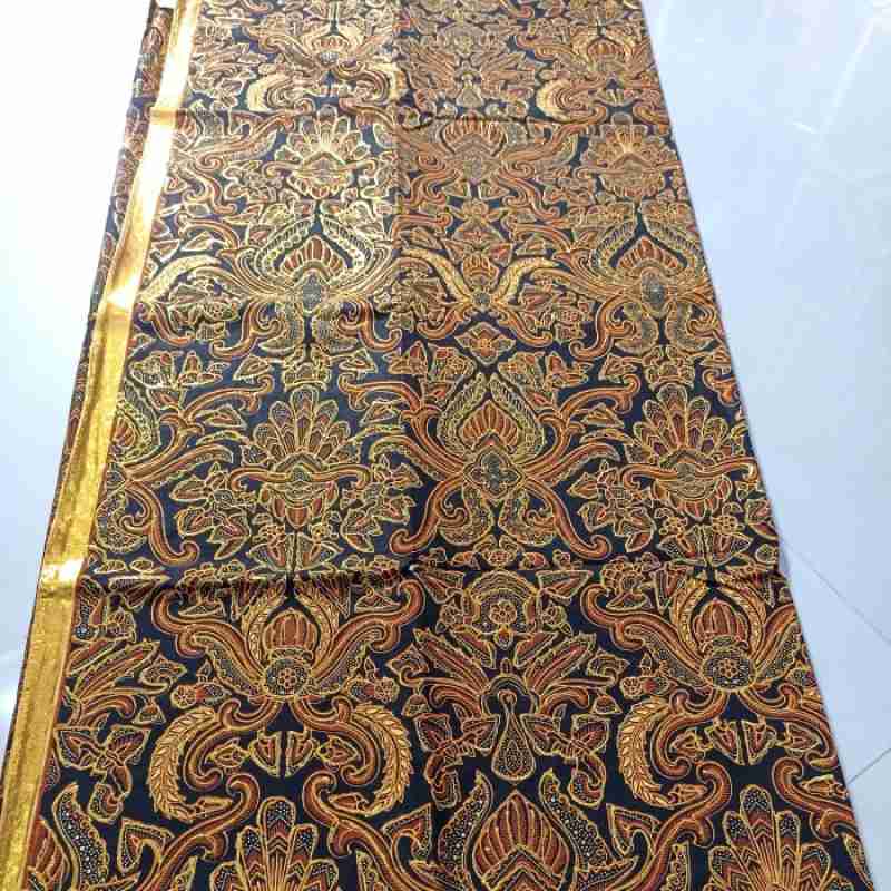 Jual Kain Batik Prada Gliter Emas Motif Pisang Bali Di Seller Zati Shop ...