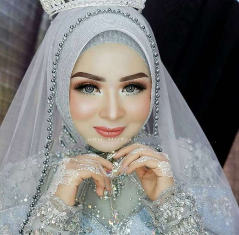 Jual Slayer Pengantin Mutiara Veil Pengantin Hijab Mutiara Panjang ...