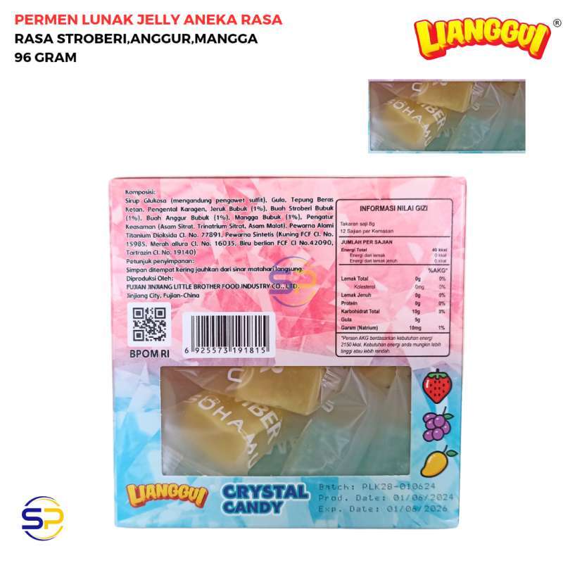 Jual Permen Lunak Crystal Candy Jelly Aneka Rasa 96 Gram - Lianggui Di ...