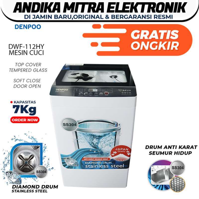 Promo Mesin Cuci Denpoo Full Auto Dwf-112 Hy 7 Kg Stainless Steel Inner Tub Diskon 23% Di Seller ...