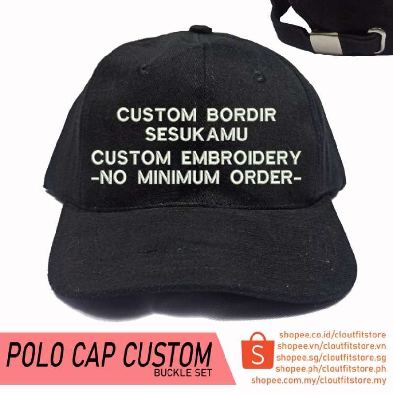 Promo Topi Bordir Cakop Custom Nama Logo Patch Perusahaan Vendor ...